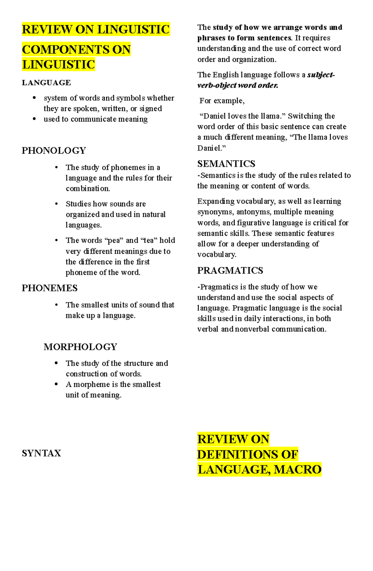 Reviewer-ENG-2 - Reviewer - REVIEW ON LINGUISTIC COMPONENTS ON ...