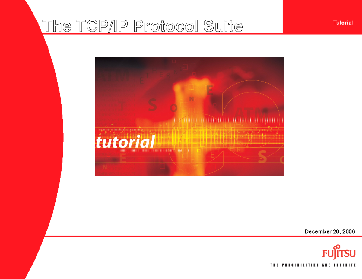 Tcpiptutorial - Lecture notes 1 - The TCP/IP Protocol Suite Tutorial ...
