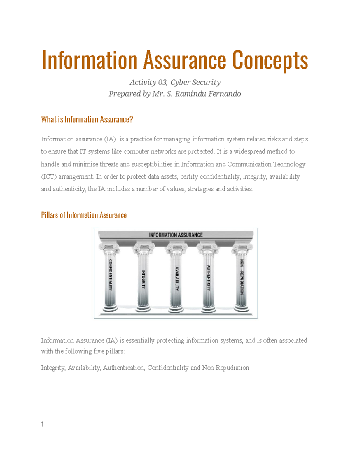 Information Assurance Concepts - Information Assurance Concepts ...