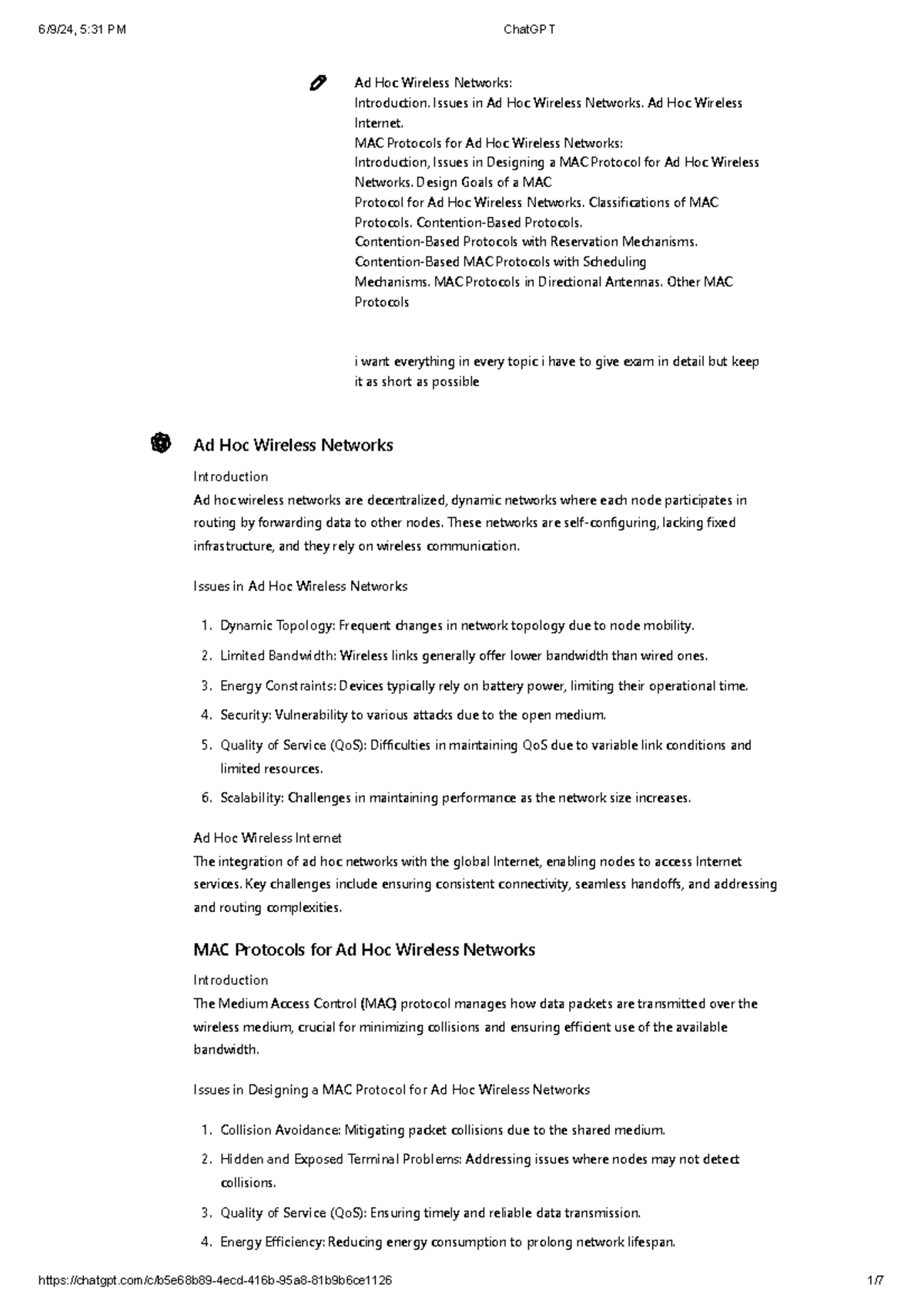 Adhoc 1 - Ad Hoc Wireless Networks: Introduction. Issues in Ad Hoc Wireless Networks. Ad Hoc ...