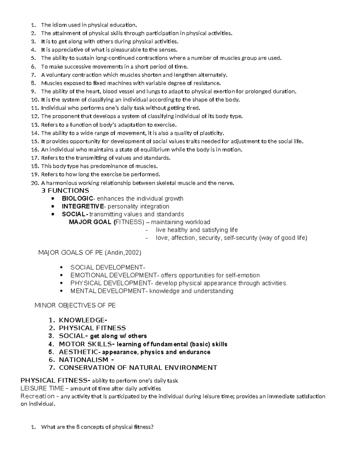 Reviewer (PE) - help students - The idiom used in physical education ...