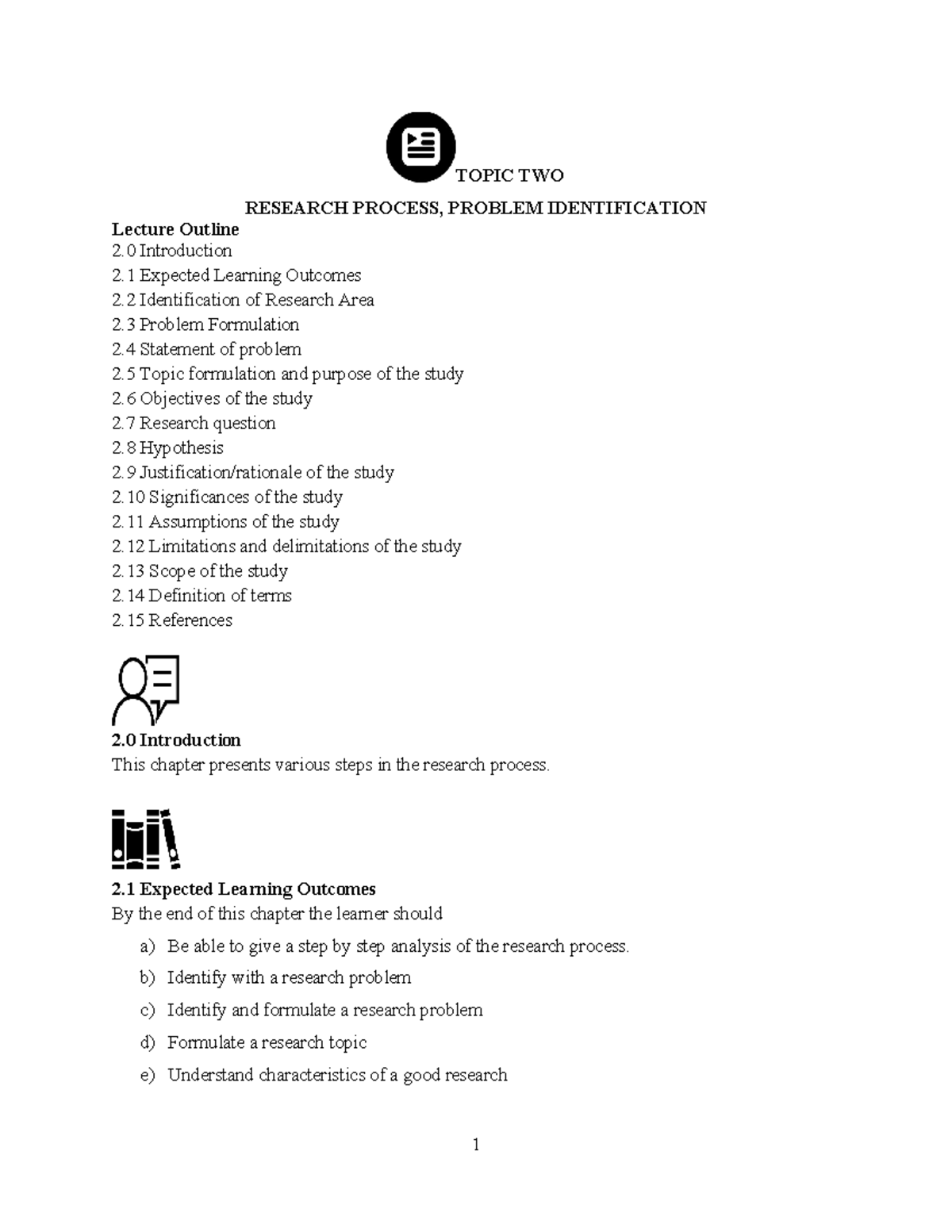 Topic 2 Research Process - TOPIC TWO RESEARCH PROCESS, PROBLEM ...