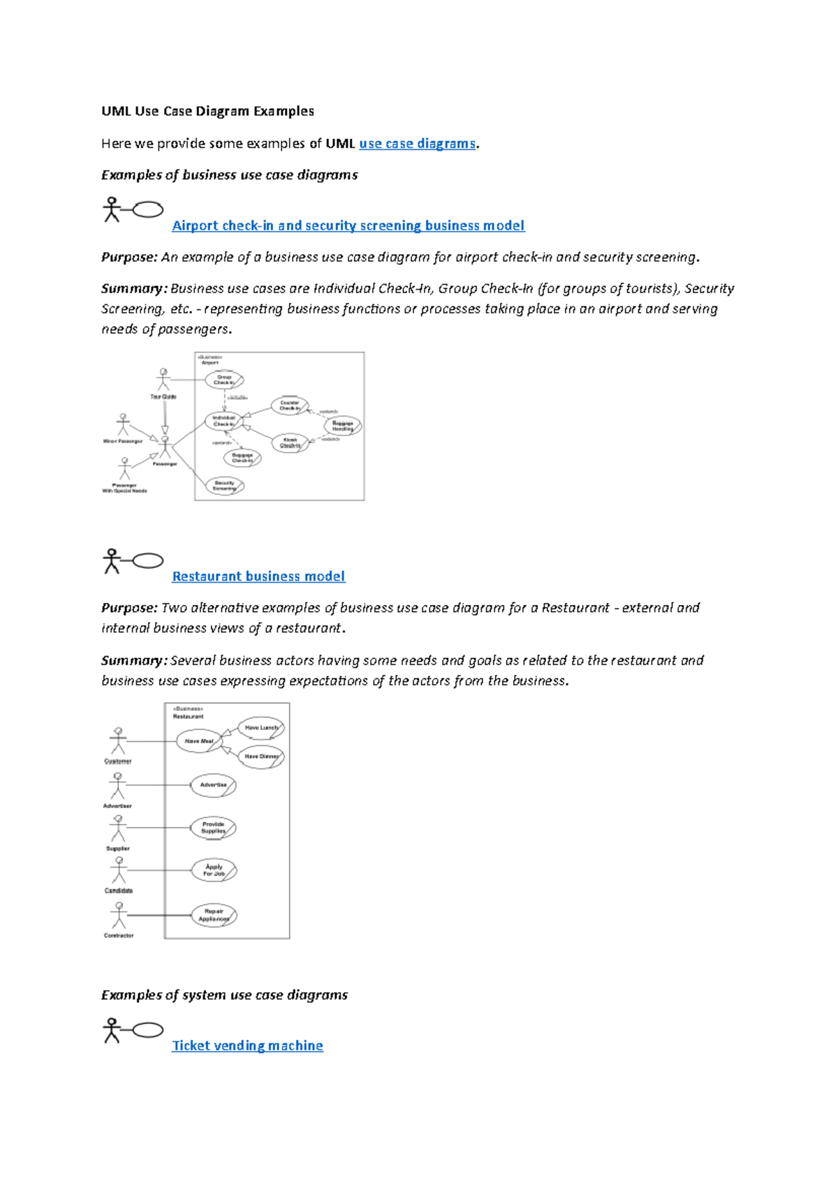 UML Use Case Diagram Examples - Examples of business use case diagrams ...