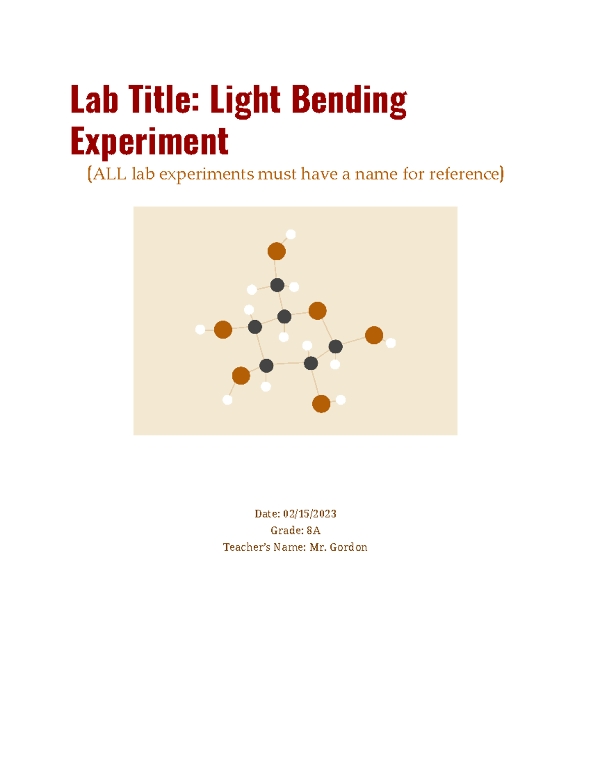 Light Bending Experiment - Lab Title: Light Bending Experiment (ALL lab ...