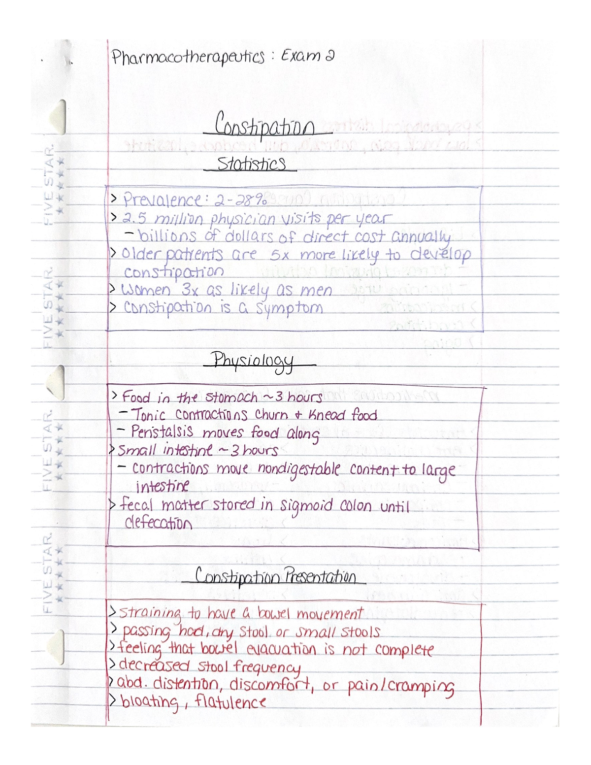Constipation - Exam 2 - PHA 413 - Studocu