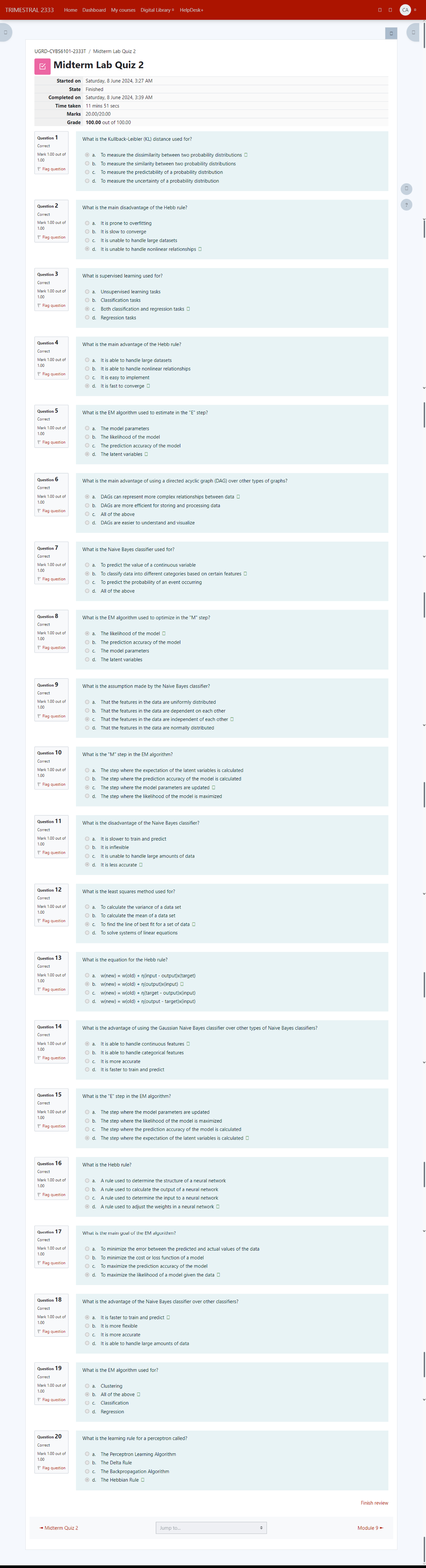Midterm Lab Quiz 2 Attempt Review 1 Trimestral Home Dashboard My Courses Digital Library Ugrd