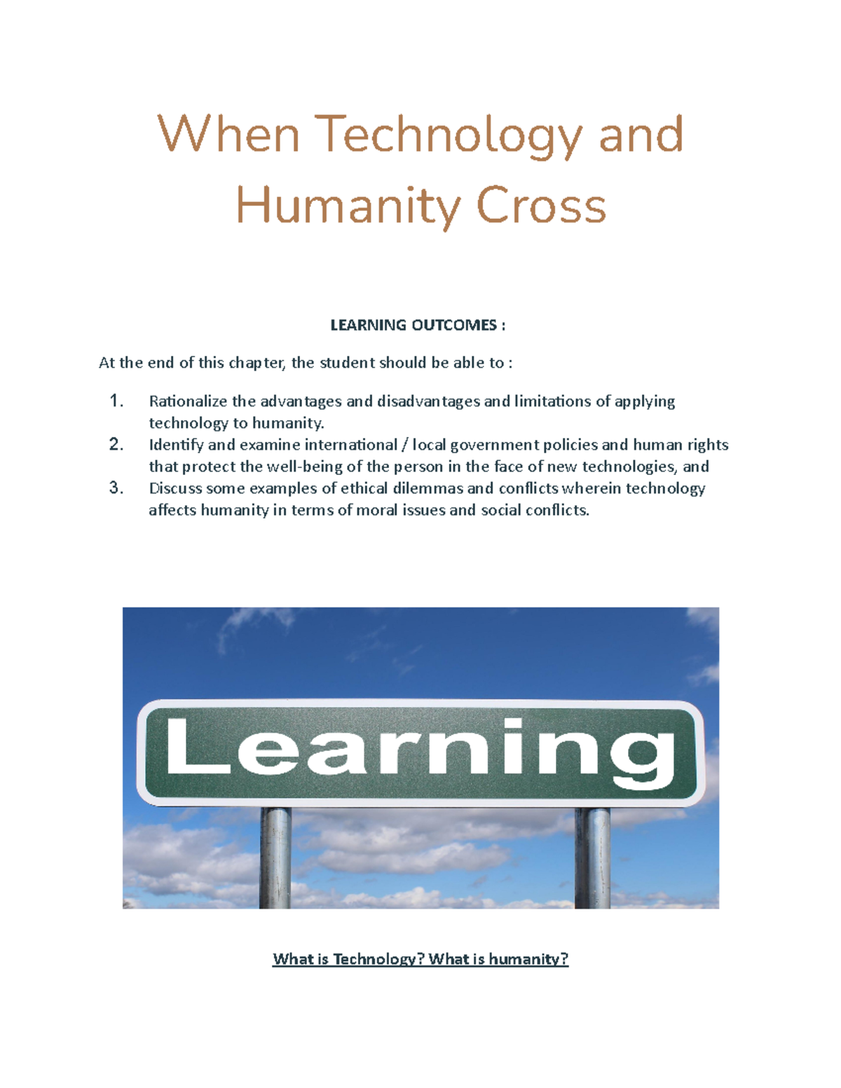 When Technology and Humanity Cross - When Technology and Humanity Cross ...