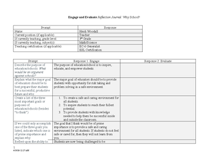 Explain and Elaborate Reflection Journal Constructivism Woodall ...
