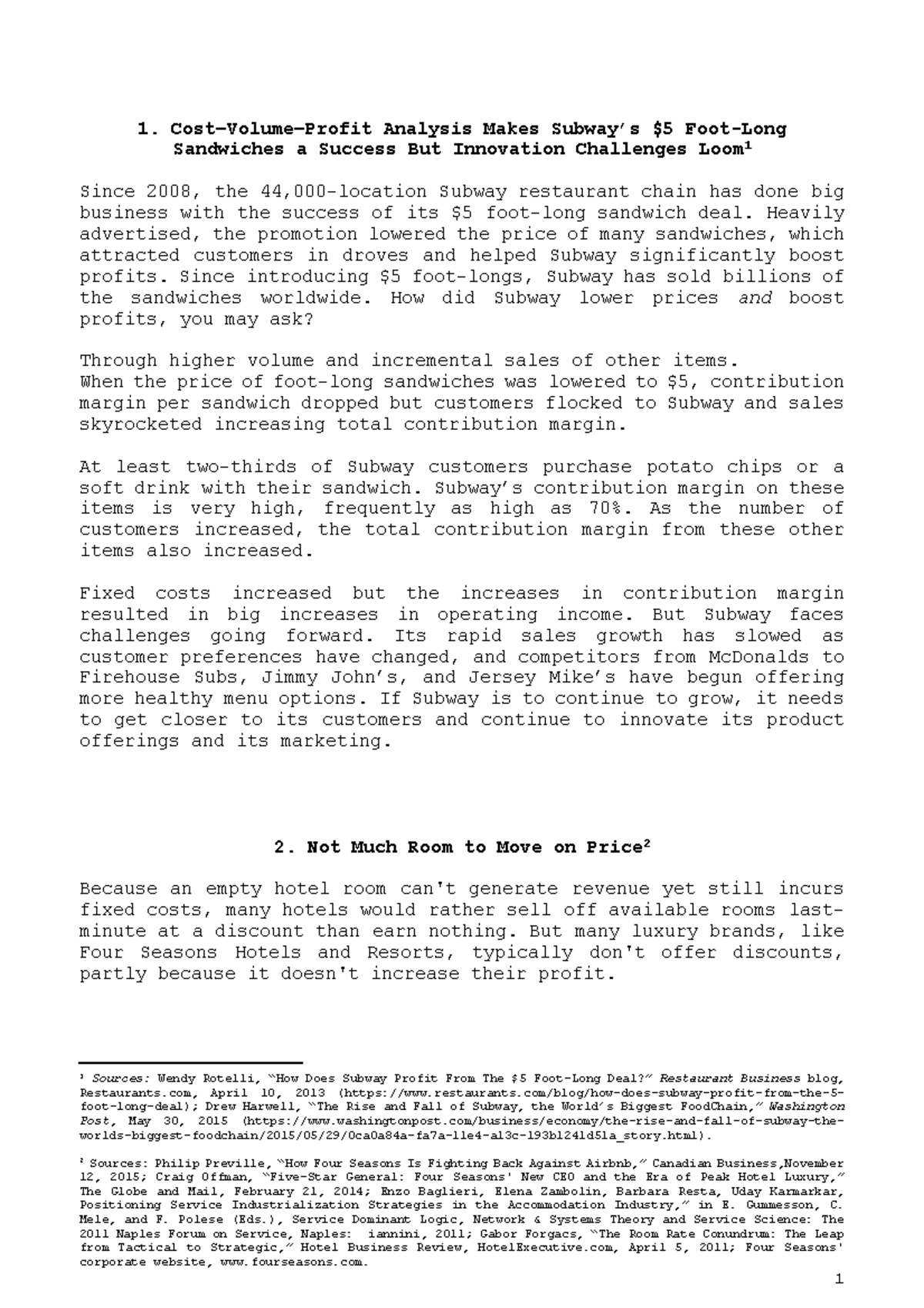 Short readings IV - Reading su argomenti del management accounting ...