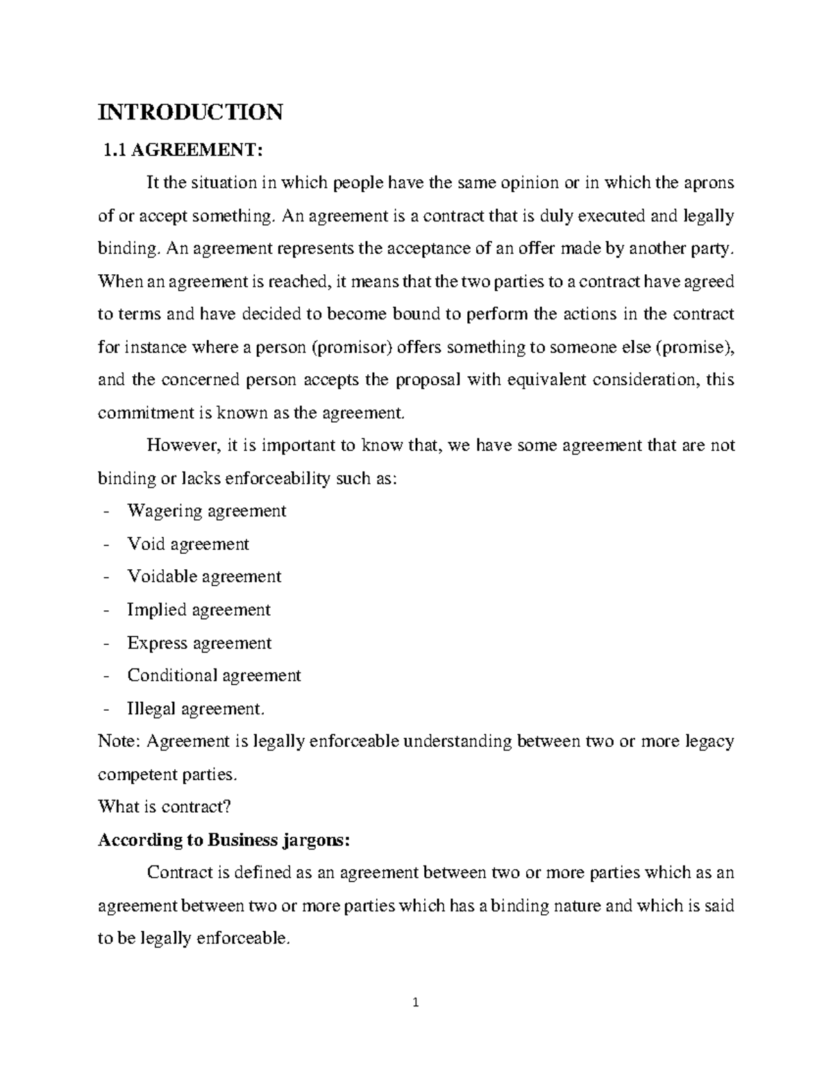 Usman main work Introductio 1 Agreement (Autosaved)-1 - INTRODUCTION 1 ...