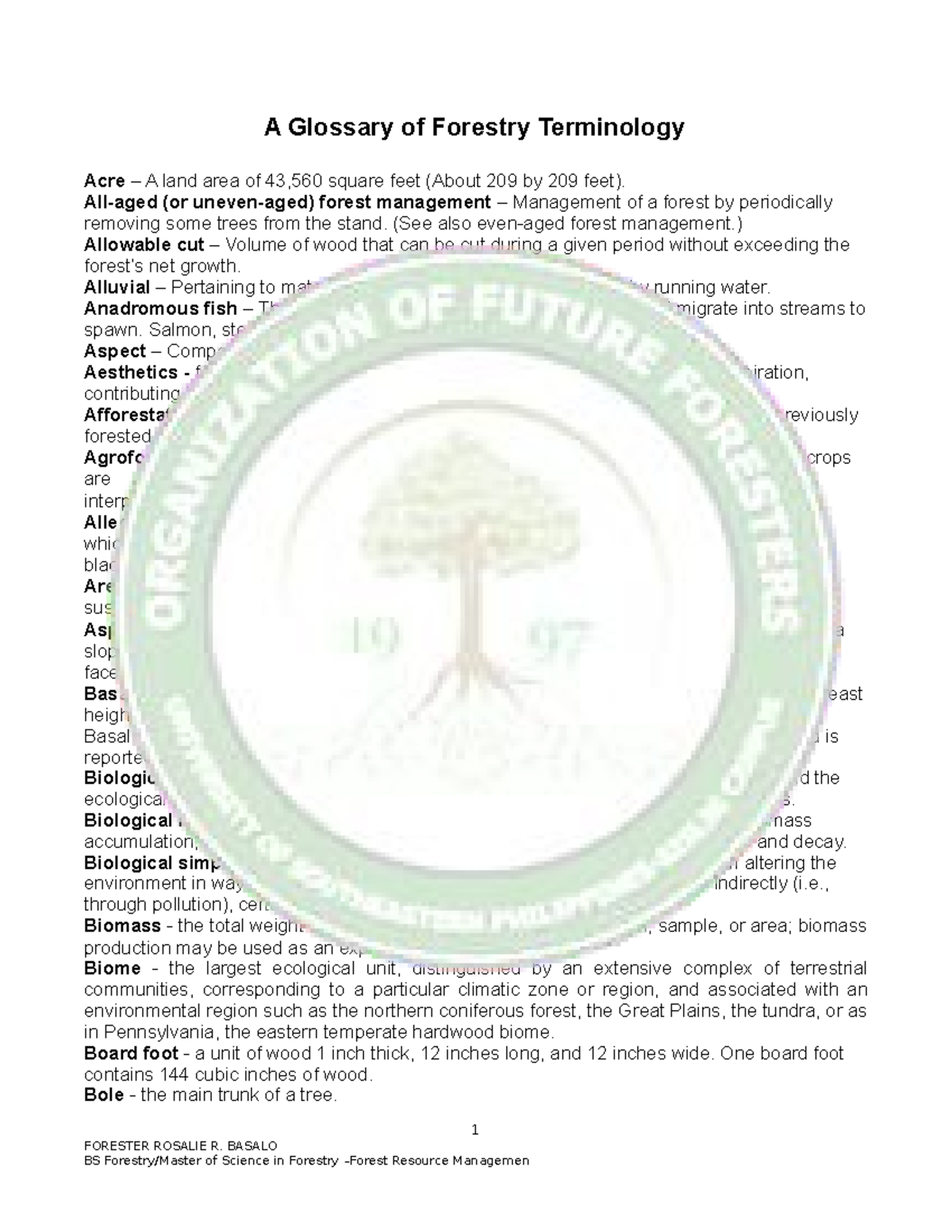 A-Glossary-of-Introduction-to-Forestry-Terminology - A Glossary of ...