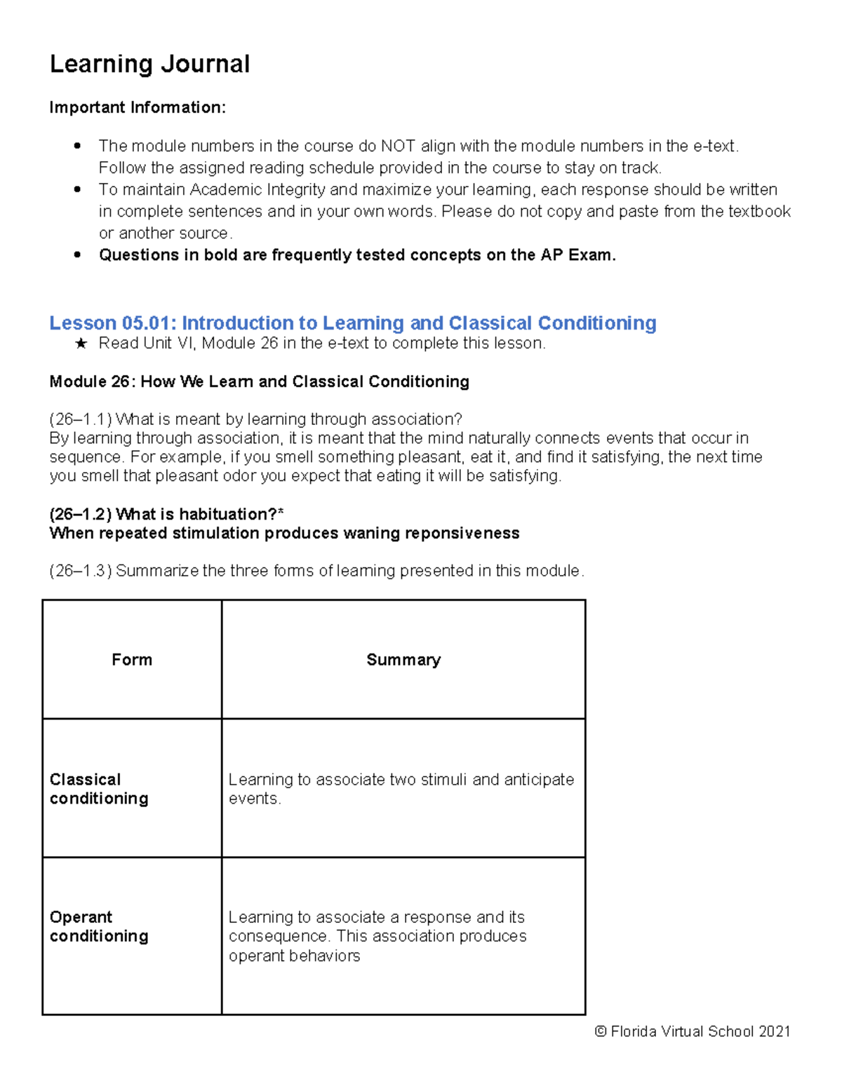 Module 5 Journal - FLVS AP Psych notes (22/23 Ver) I scored a 5 with ...