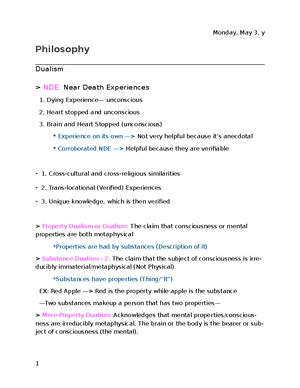 Philosophy notes 11:26:18 - Tuesday, February 25, y Philosophy Exam ...