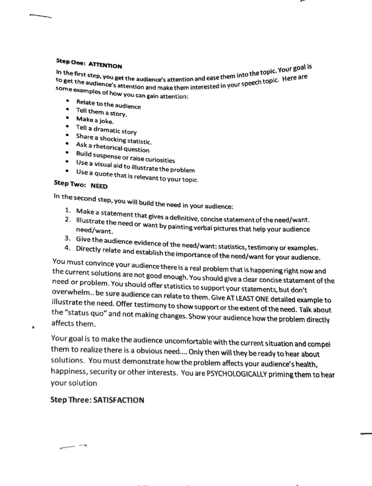 Public speaking the steps - SPC 2608 - Studocu