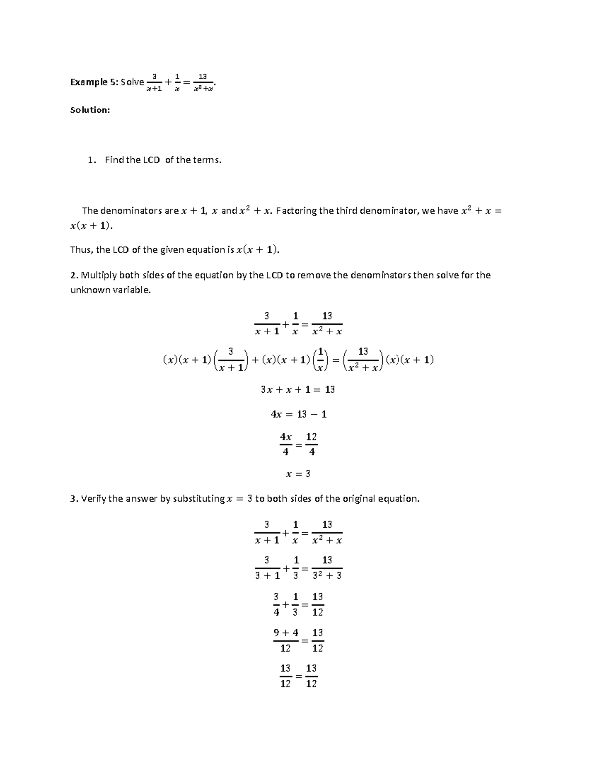 Example-5 - Lecture notes 7 - Example 5 : Solve 3 3 Solution : 1. Find ...