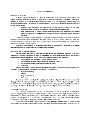 Descriptive Statistics - Descriptive Statistics Descriptive statistics ...