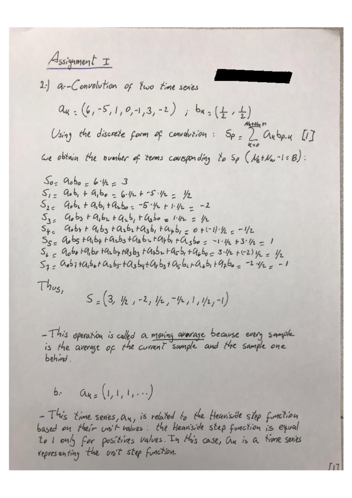 Linear Systems and Convolution - Assignment I - 9701B - XXXXXXXXXXX - Studocu
