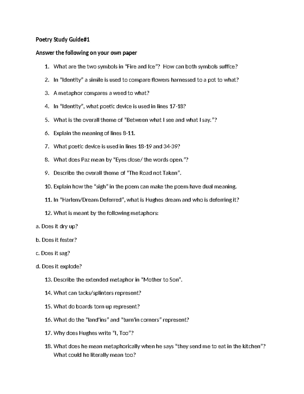 Riley Bramley - Poetry Study Guide - Poetry Study Guide# Answer the ...