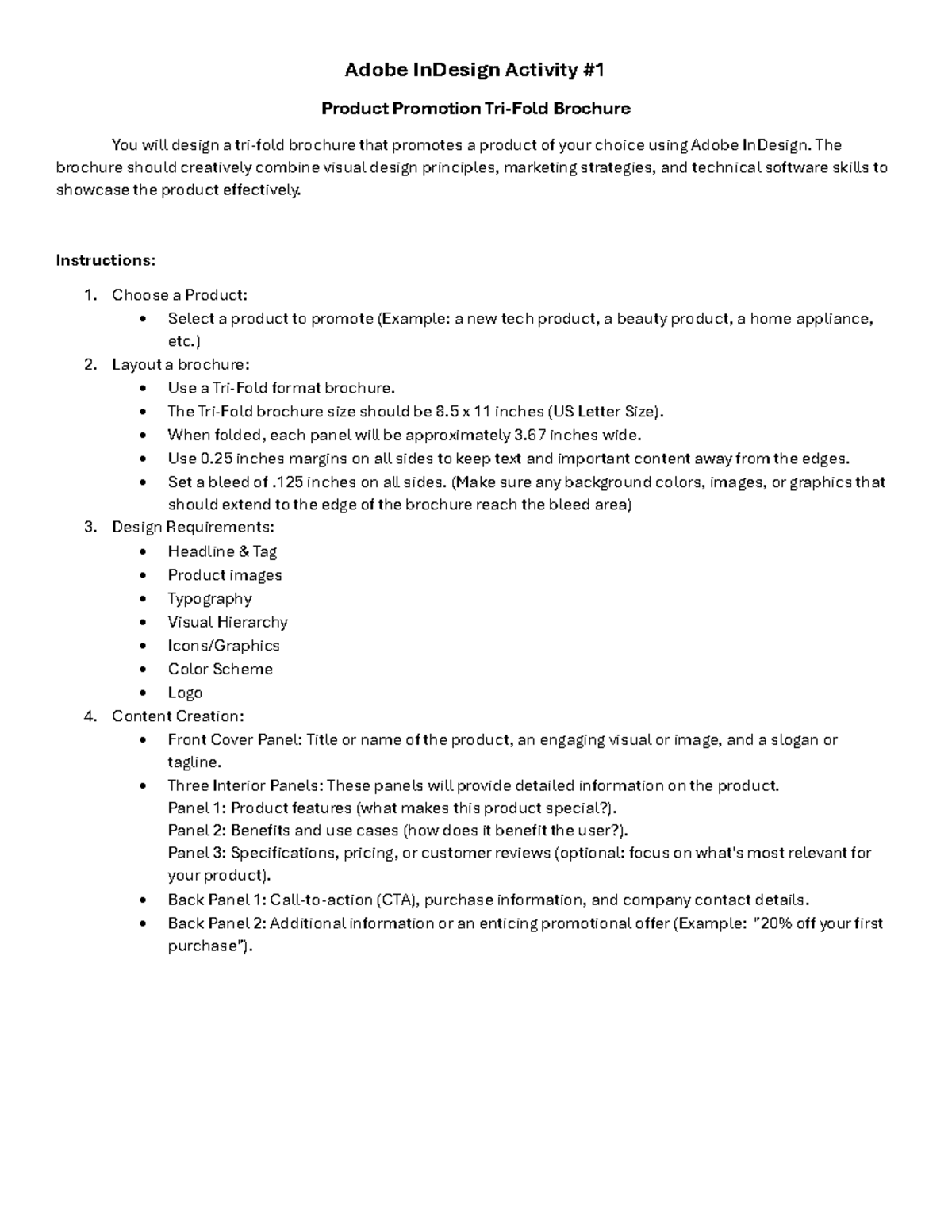 Adobe-In Design-Activity - Adobe InDesign Activity Product Promotion ...