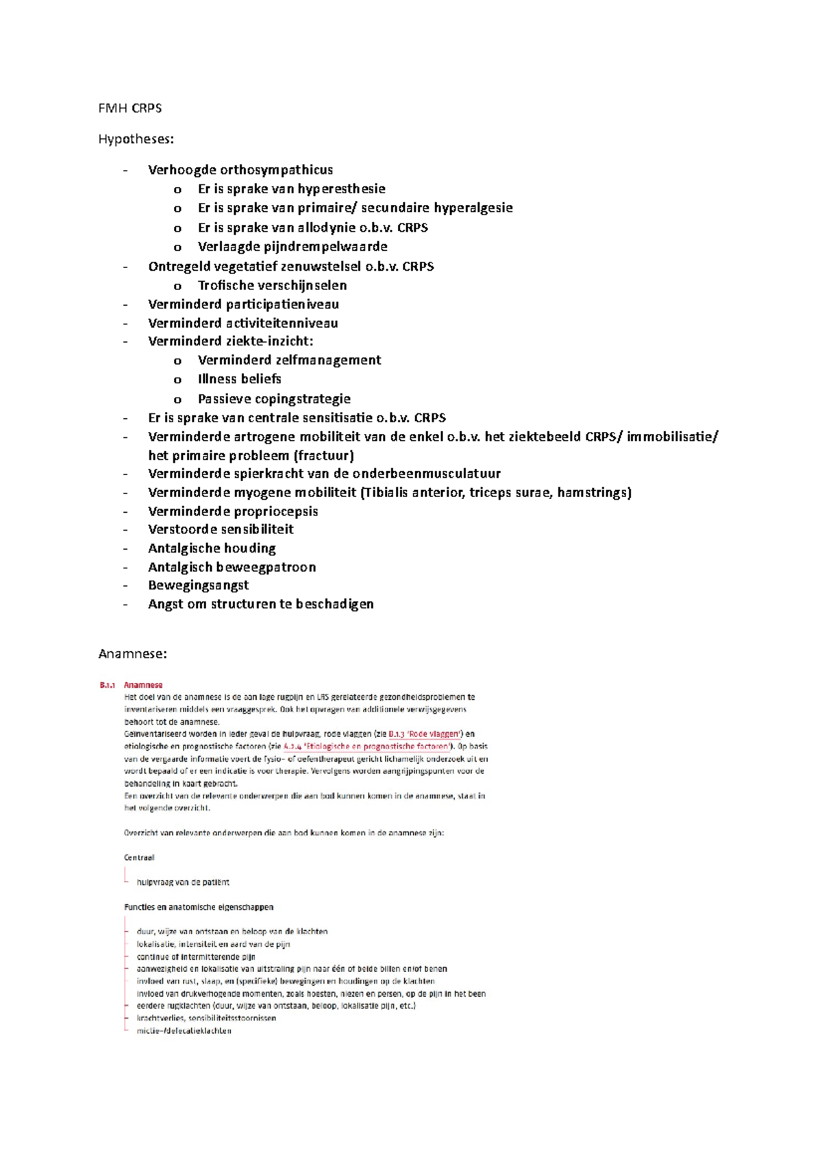 FMH CRPS - Fysiotherapeutisch Methodisch Handelen Complex Regionaal ...