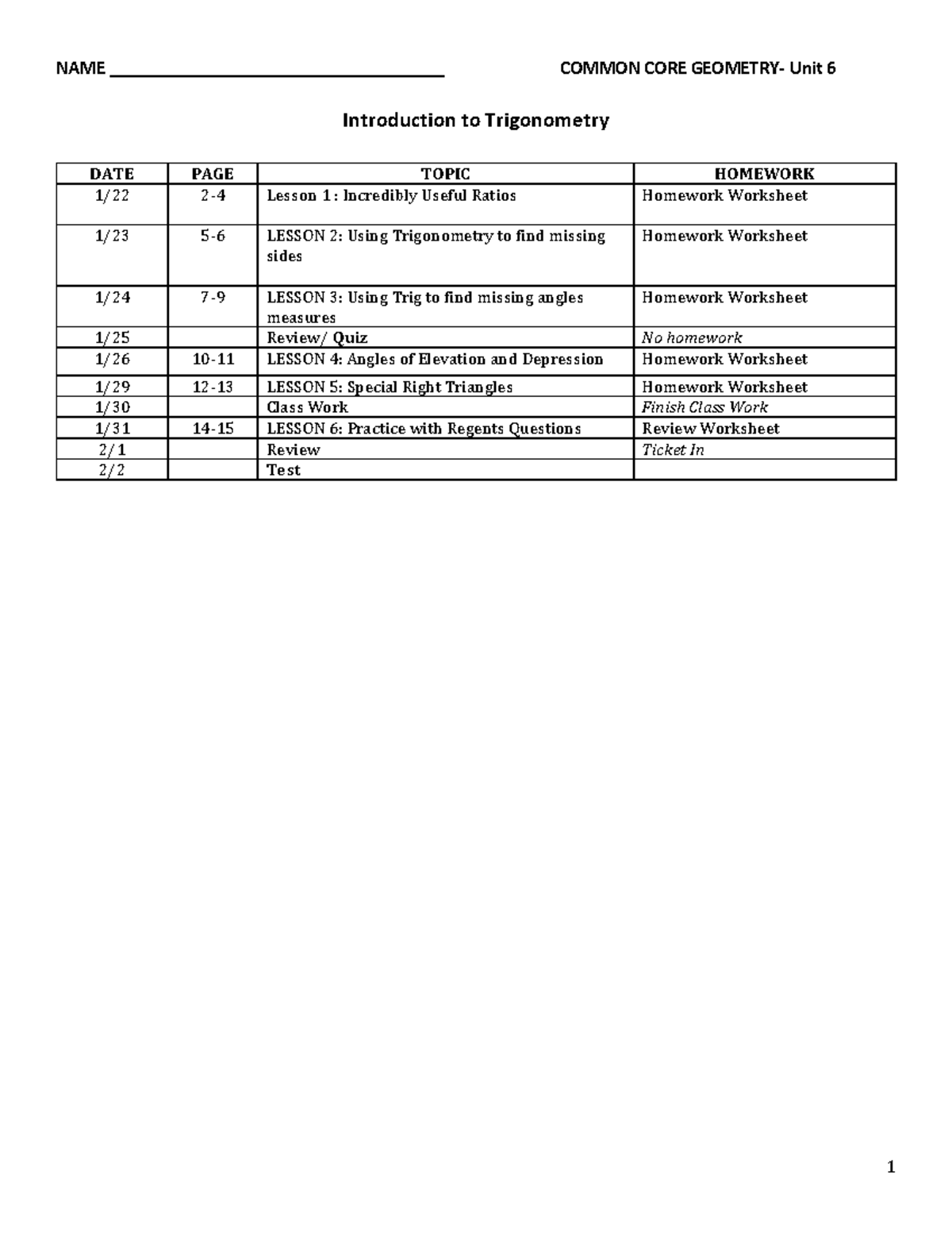 Unit 6 notes - Assistant - NAME ...