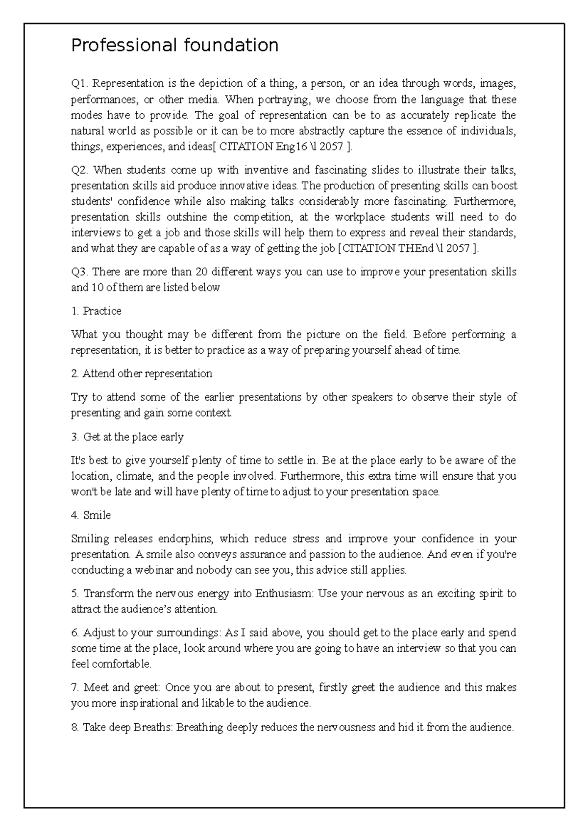 Wilson-Week 10 Session 1- Pre class Practice and presentations ...