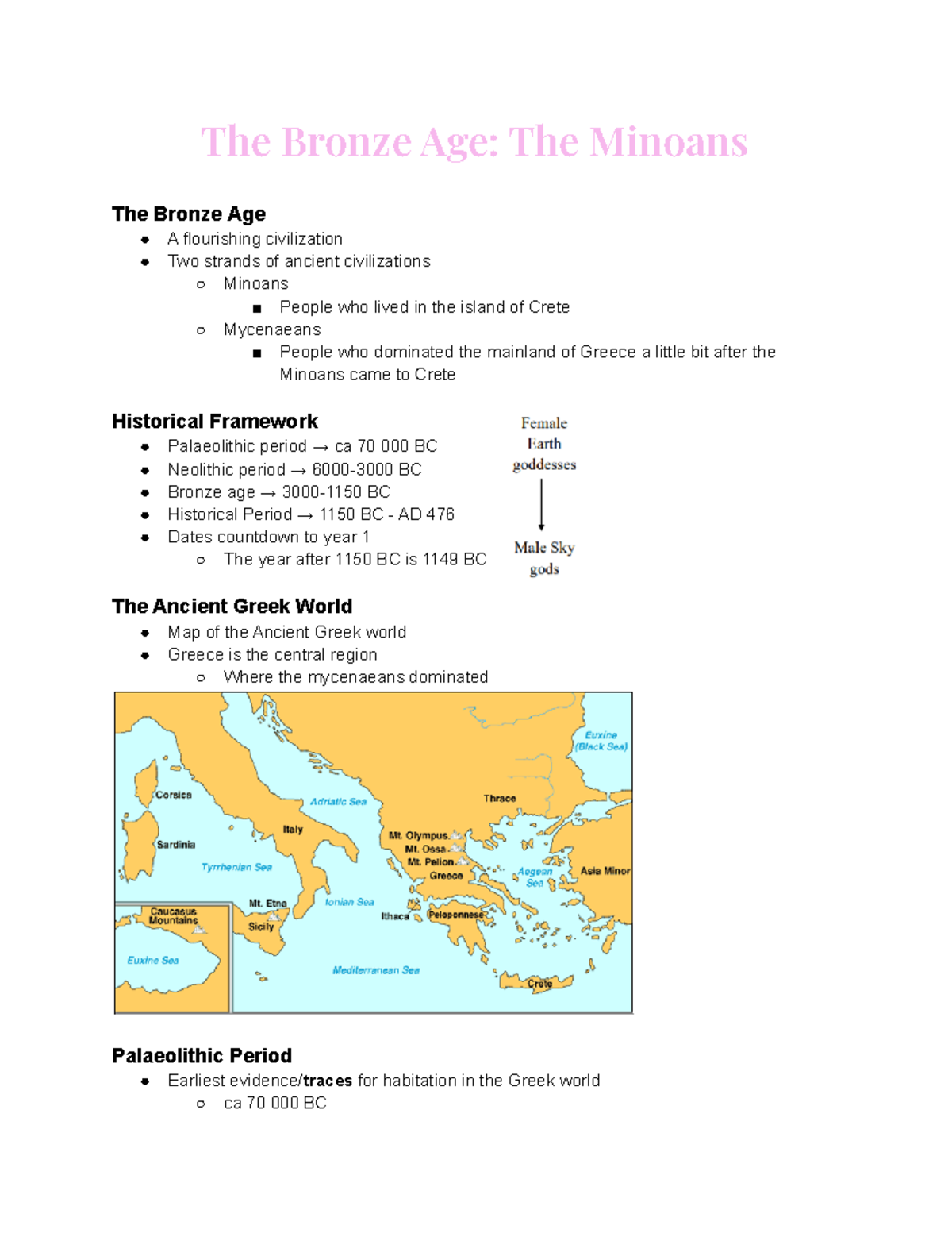 Topic 2. Bronze Age I The Minoans - The Bronze Age: The Minoans The ...