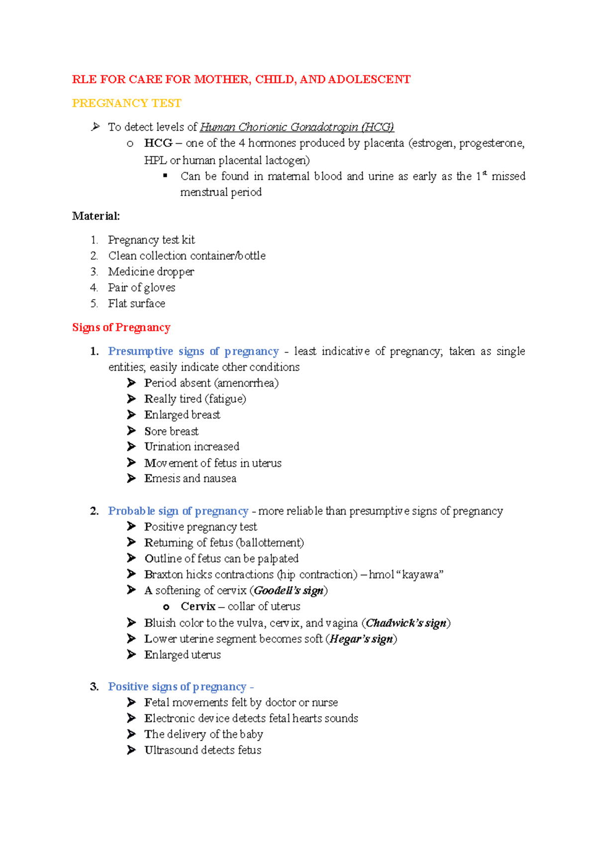RLE FOR CARE FOR Mother chuchu - RLE FOR CARE FOR MOTHER, CHILD, AND ...