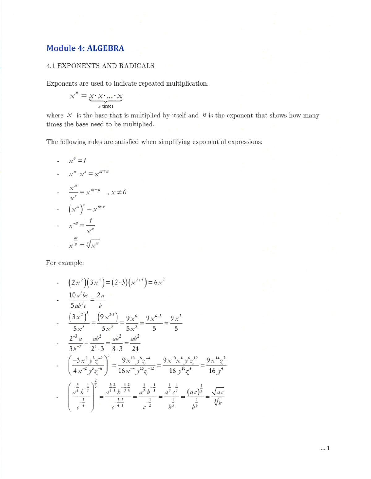4.1 Algebra notes - MATH10042 - Studocu