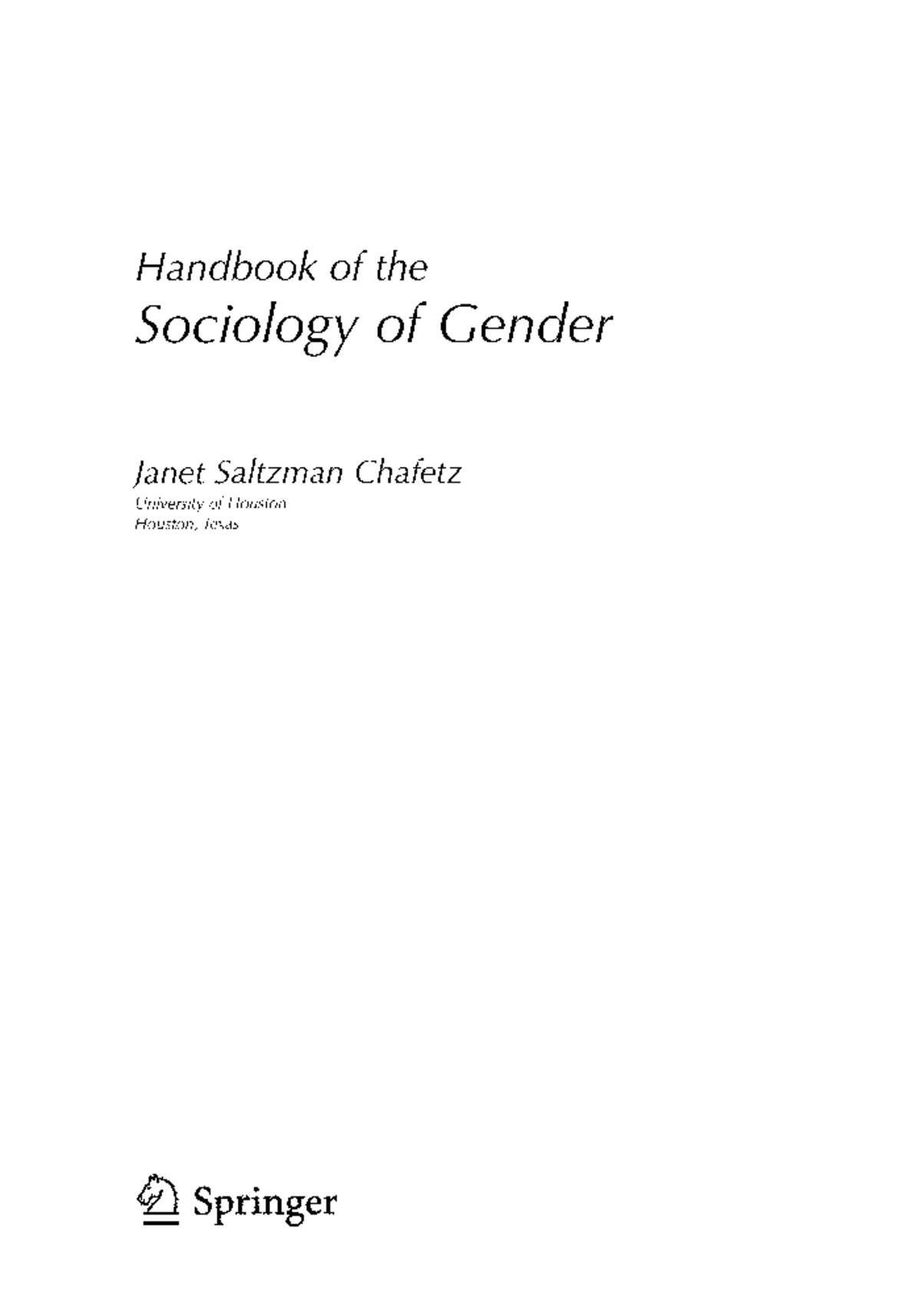 Huber 2006 - form multiple choice questions - Handbook of the Sociology ...