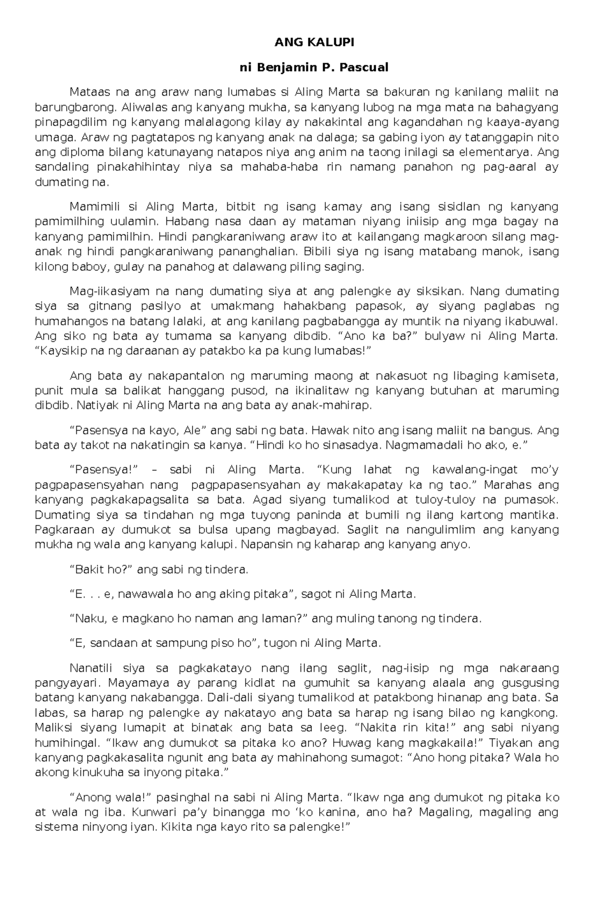 Ang-kalupi compress - Basahin nyu libre tong sagot - ANG KALUPI ni ...