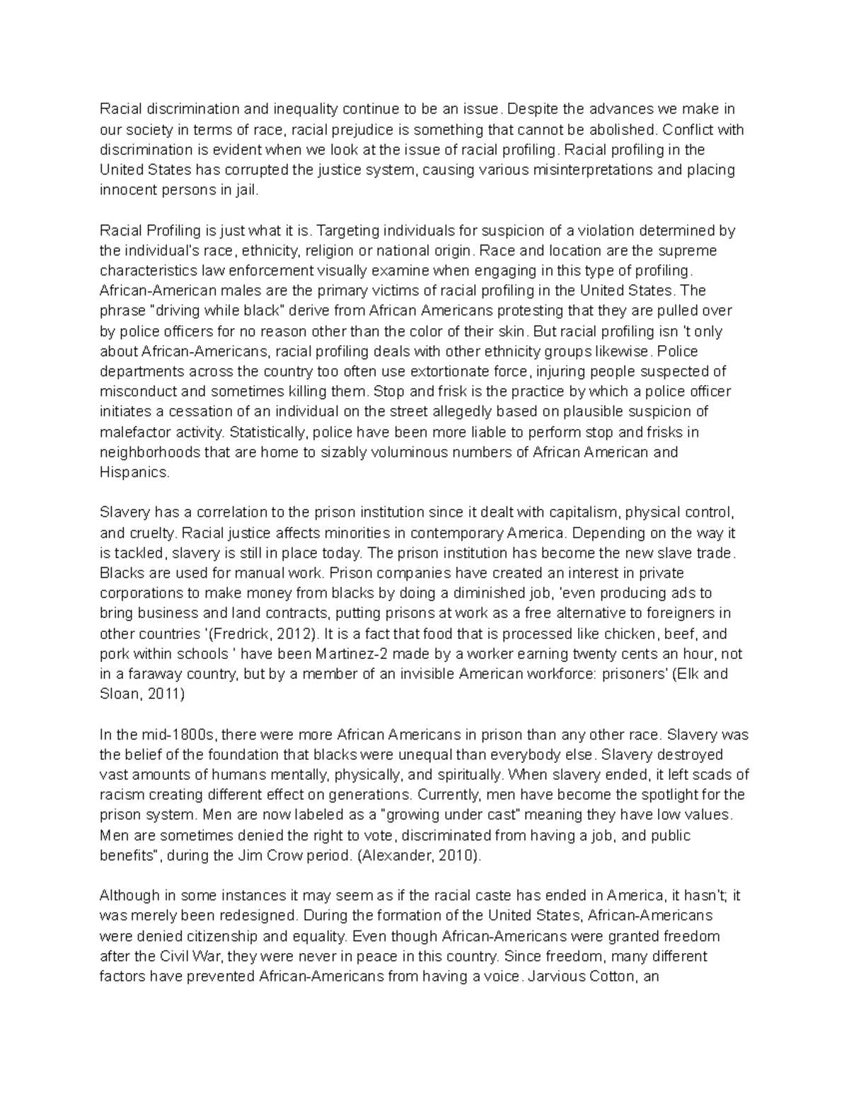 Racial Profiling Will It Ever End - Racial discrimination and ...