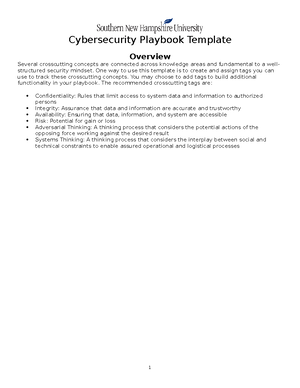 Cybersecurity notes - Cybersecurity is the practice of protecting ...