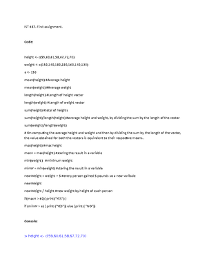 Row Col-HW-Assignment Data Science 1 - Code: mtcars myCars