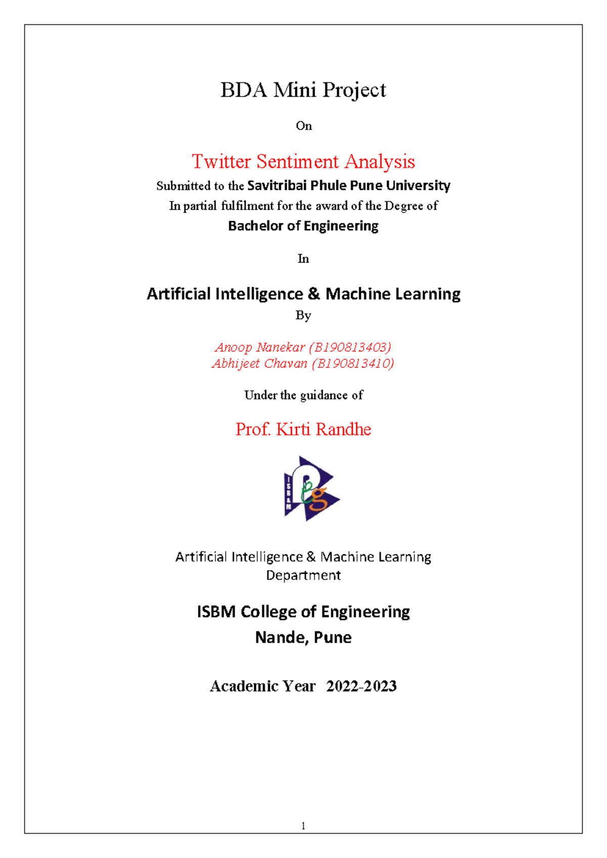 BDA Mini Project - BDA Mini Project On Twitter Sentiment Analysis ...