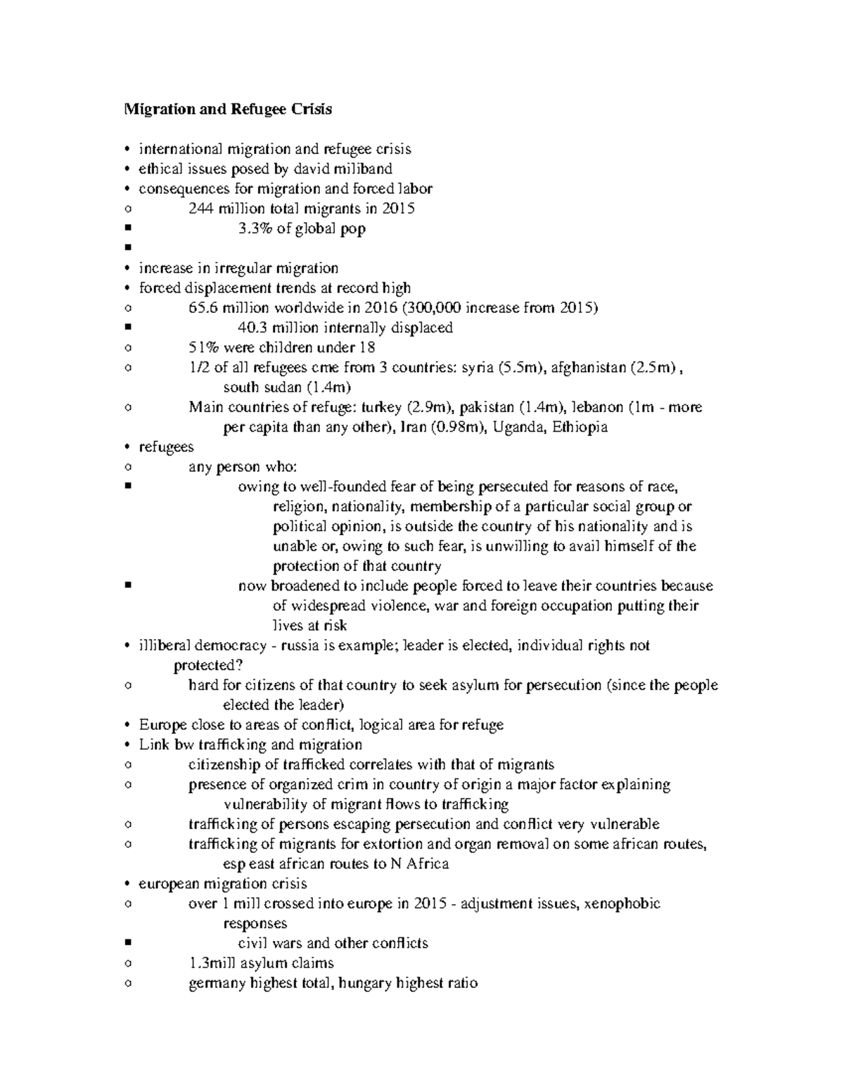 Migration and Refugee Crisis - Migration and Refugee Crisis ...