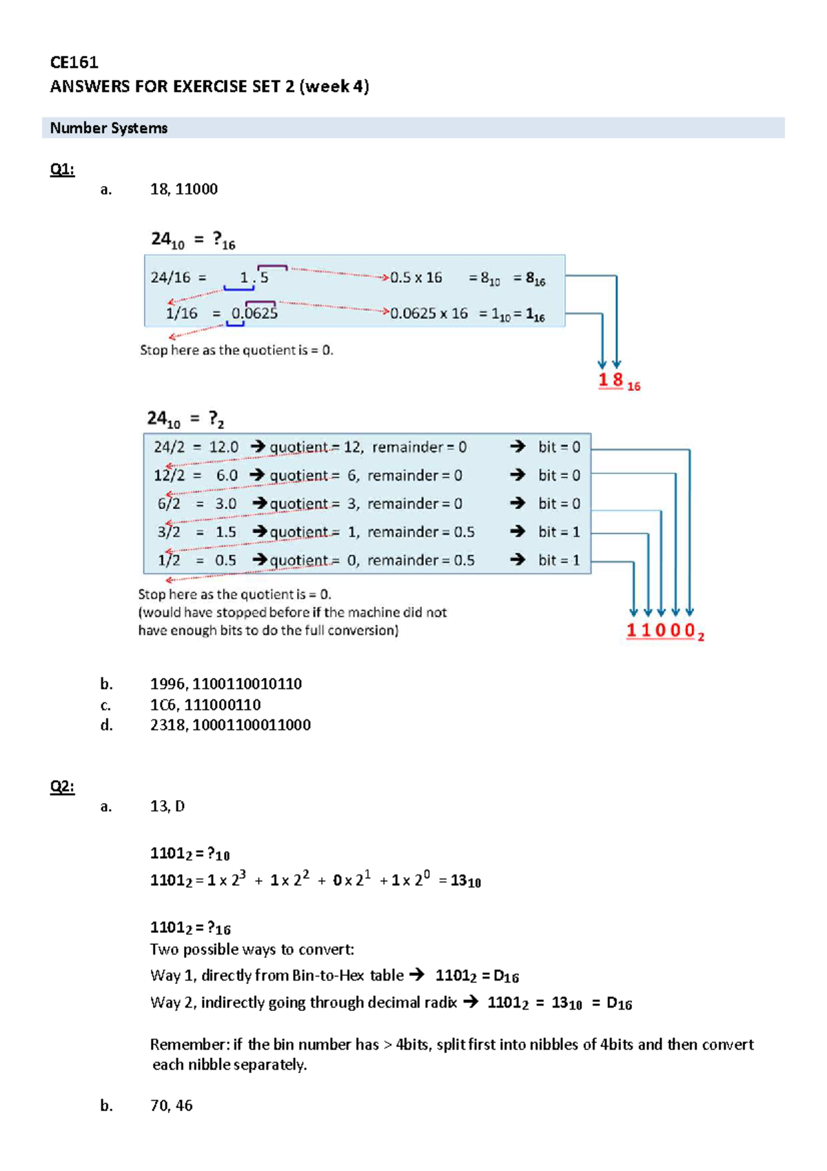 CE161-ES2Sol - solutions to exam style questions - CE ANSWERS FOR ...