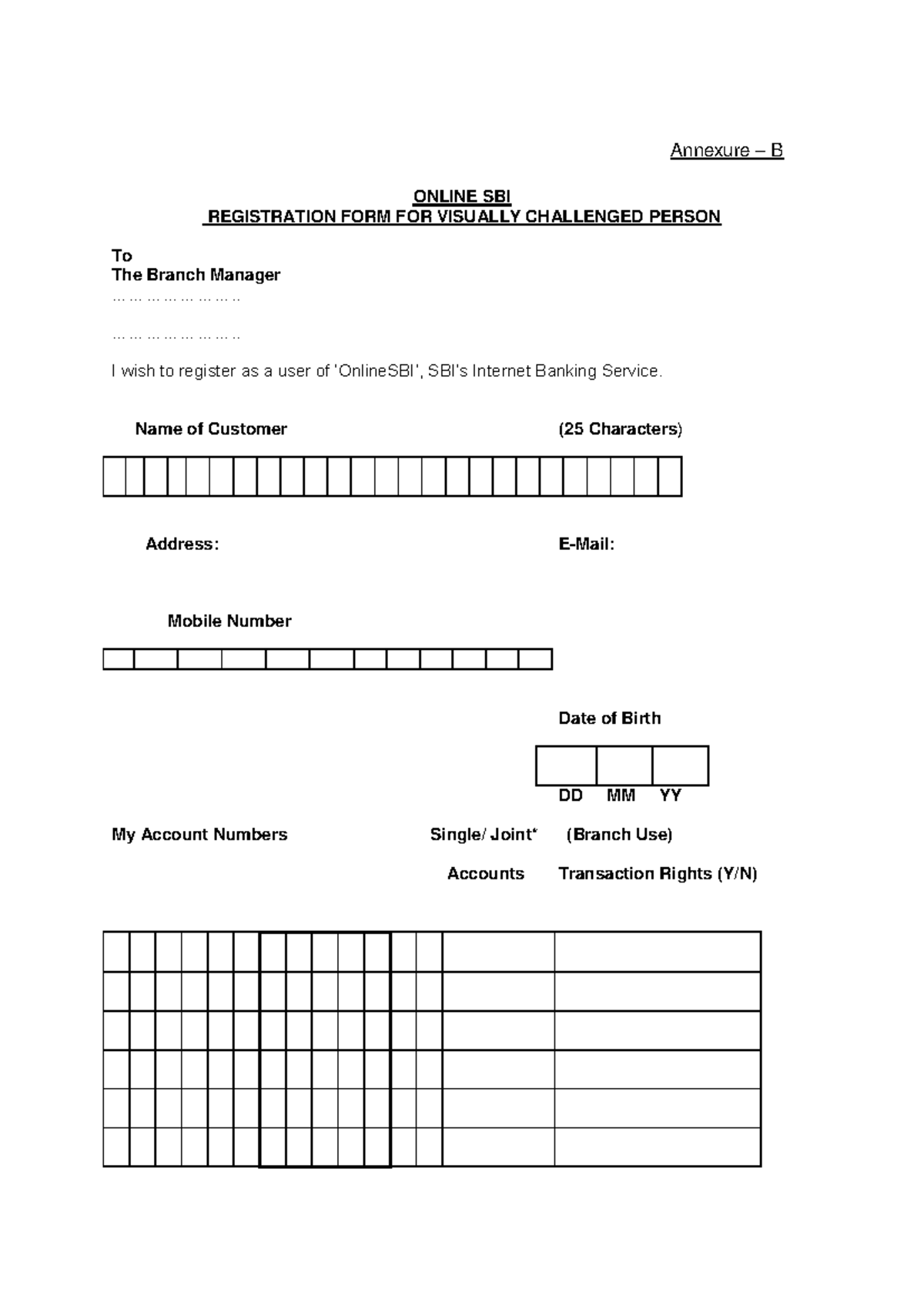Application form - Lecture - Protocol and operations - Annexure – B ...