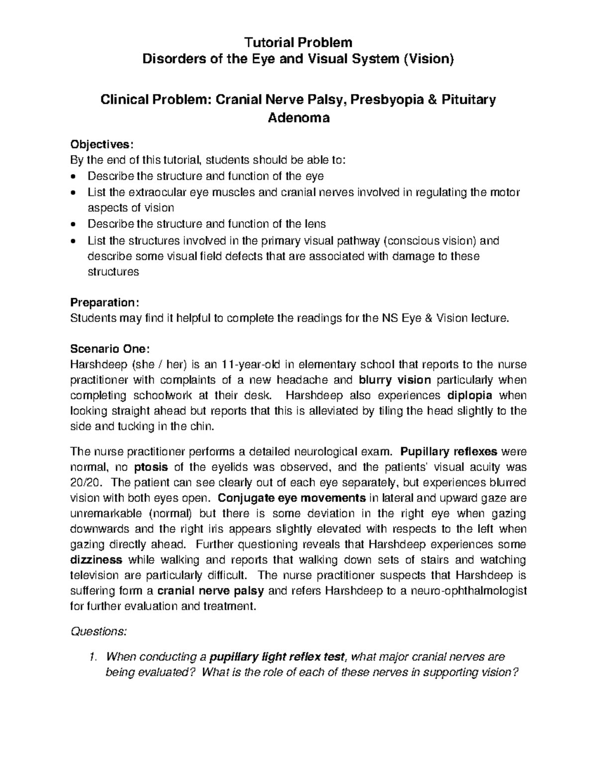 Tutorial Problem Vision - Disorders of the Eye and Visual System ...