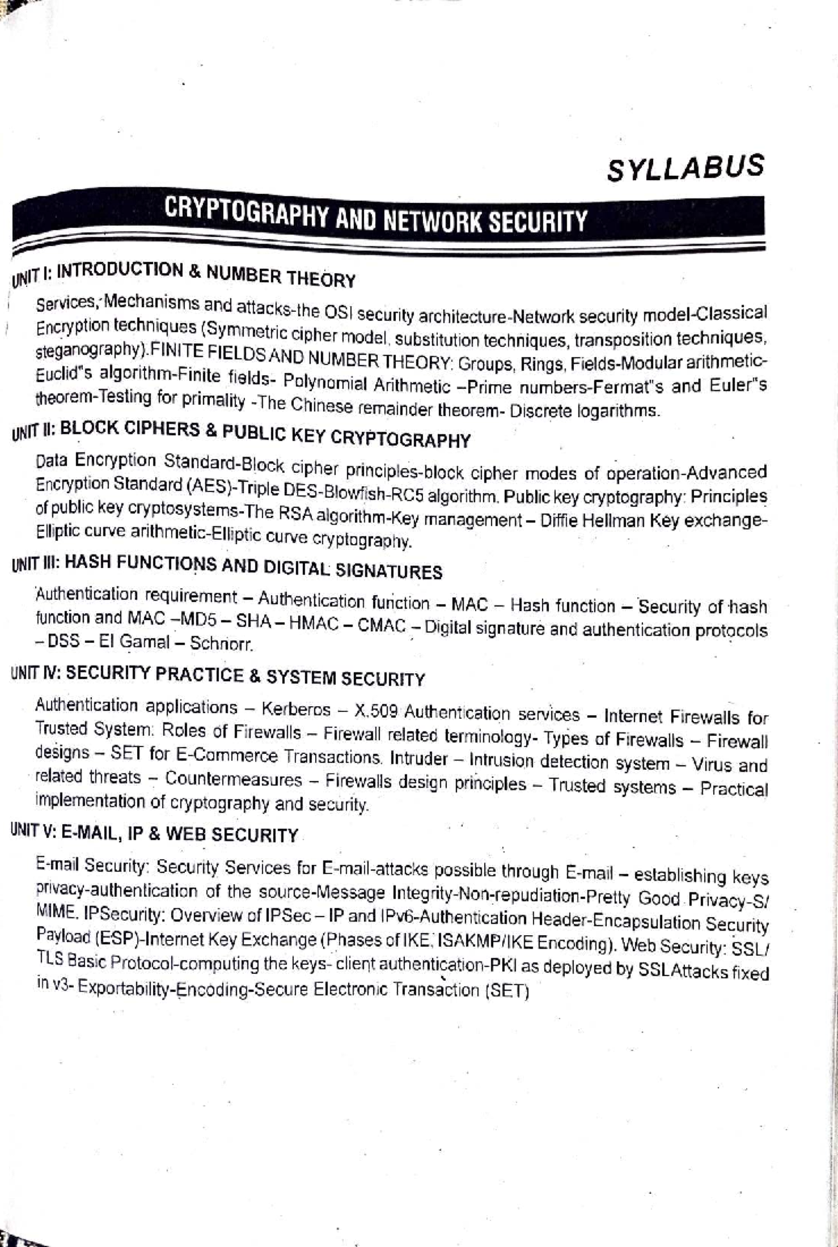 Cryptography and network security gold - Computer Science Engineering - Studocu