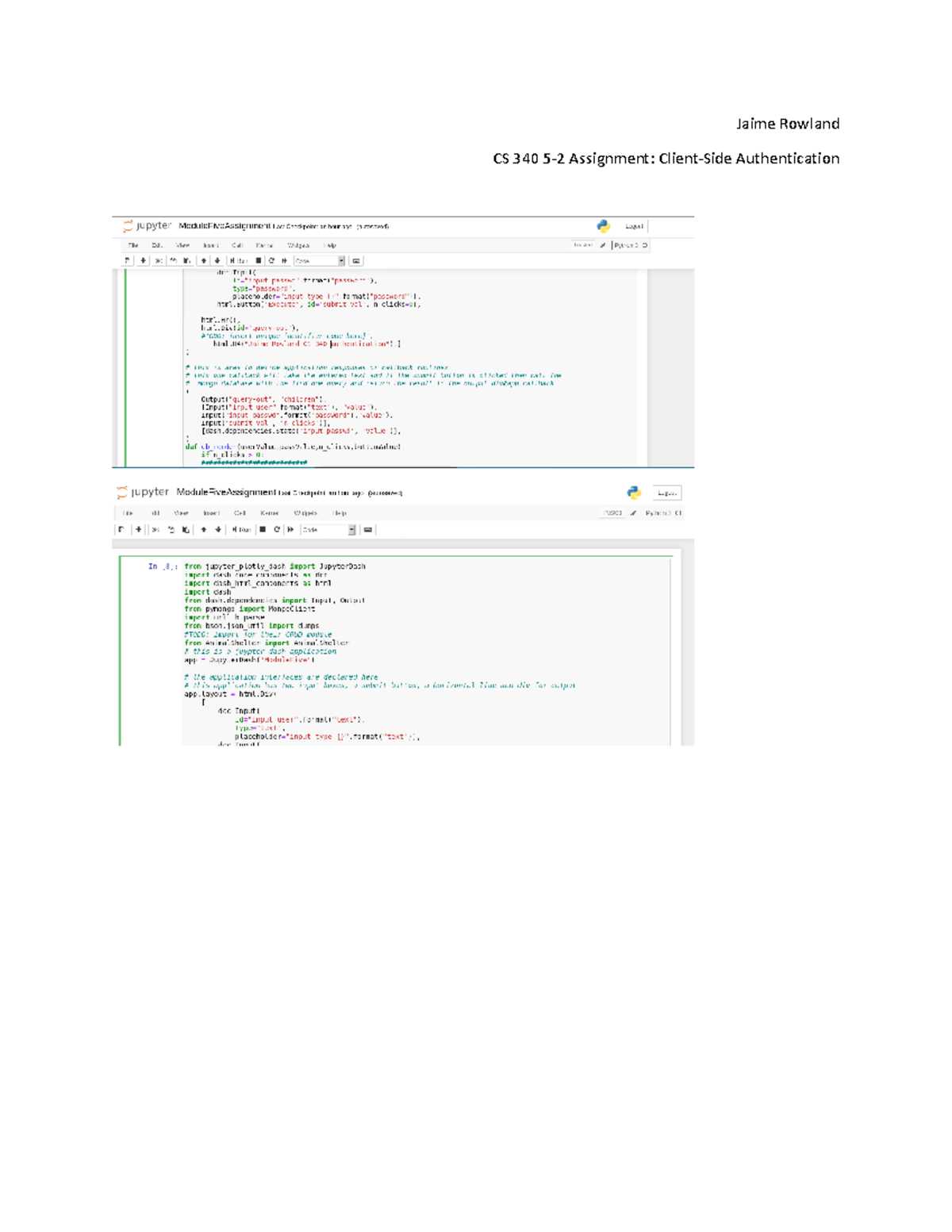 CS 340 5-2 Assignment Client-Side Authentication - CIS 1350 - Studocu