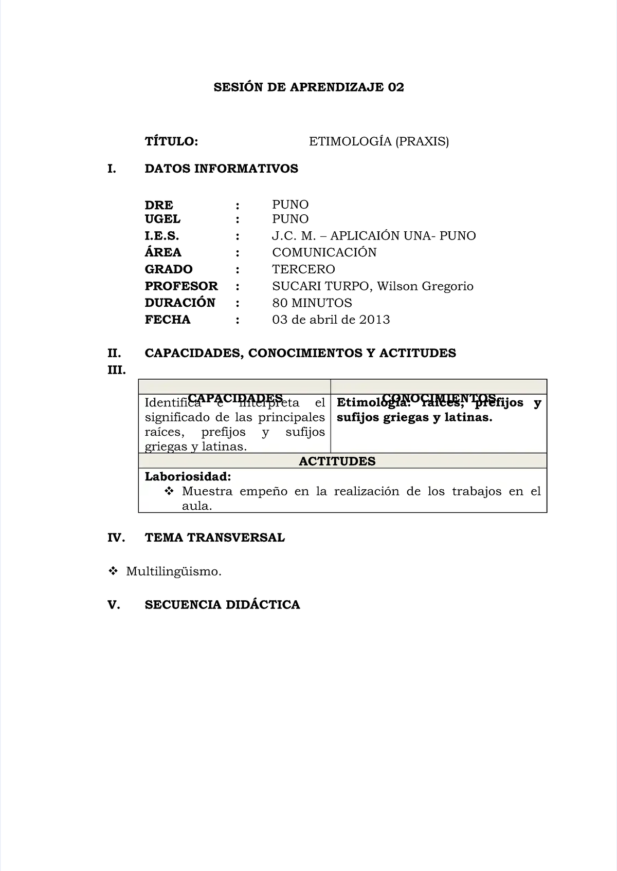 Pdf-sesion-de-aprendizaje-n-02 compress - SESIÓN DE APRENDIZAJE 02SESIÓN DE APRENDIZAJE 02 - Studocu