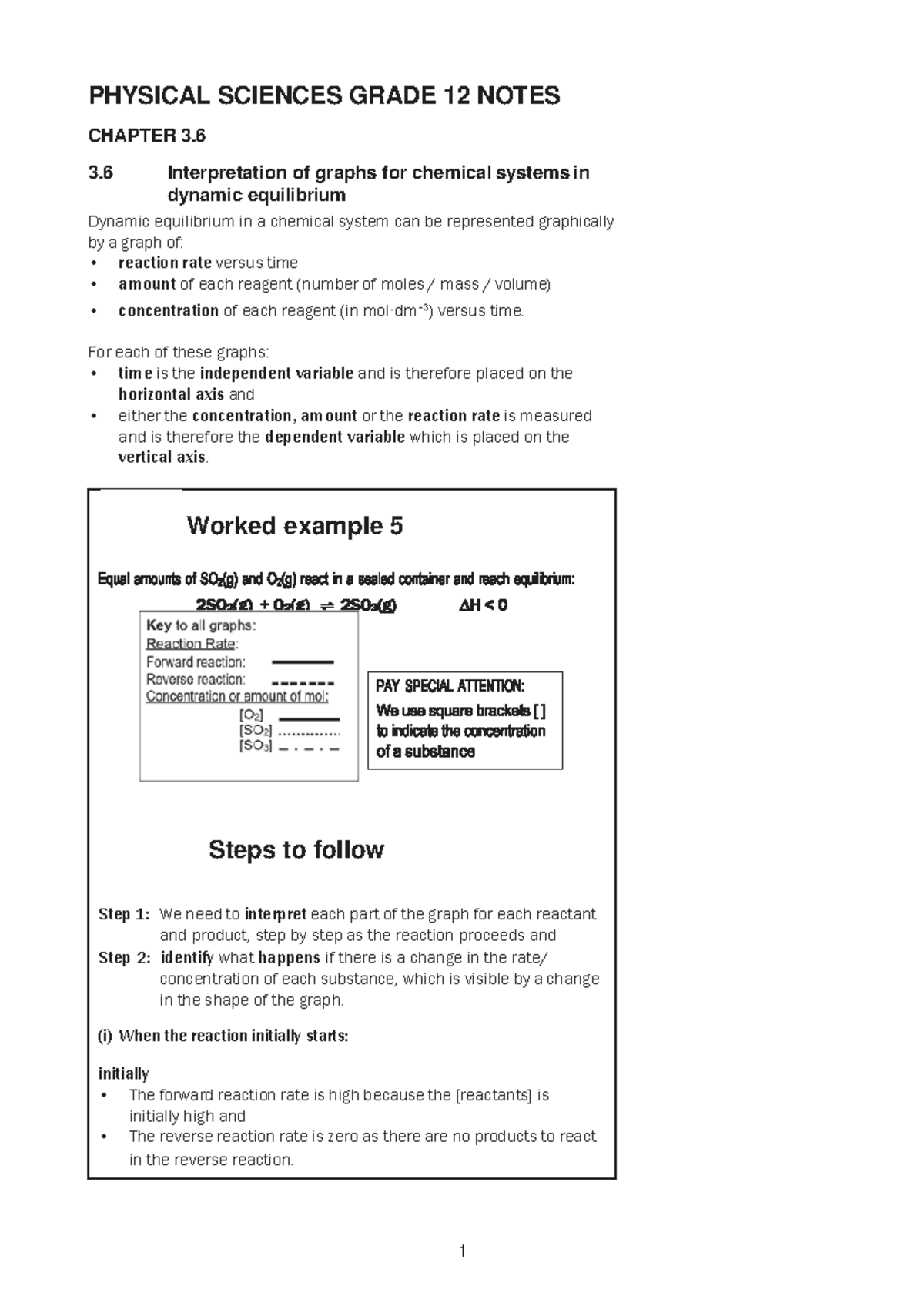Physical Sciences Grade 12 Notes - Chemistry - PHYSICAL SCIENCES GRADE ...