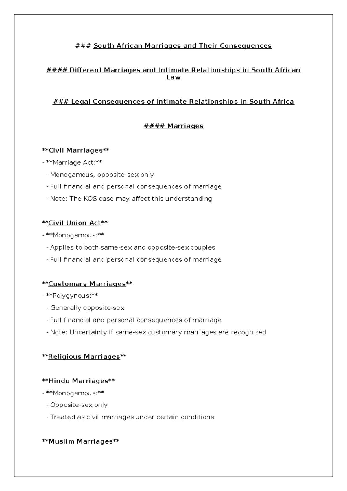 Topic 5 - Different marriages and Intimate Relationships in South ...