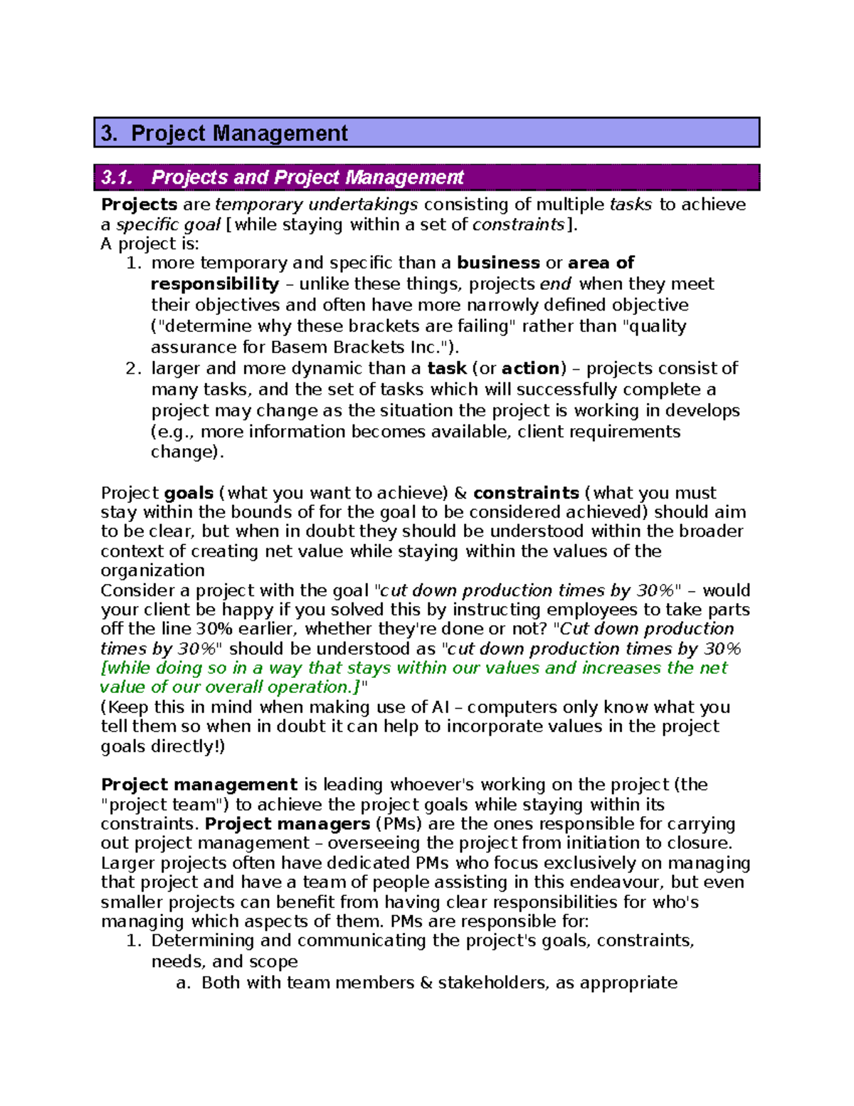(SV) 3PX3 - Wk-3 - Project Management - 3. Project Management 3 ...