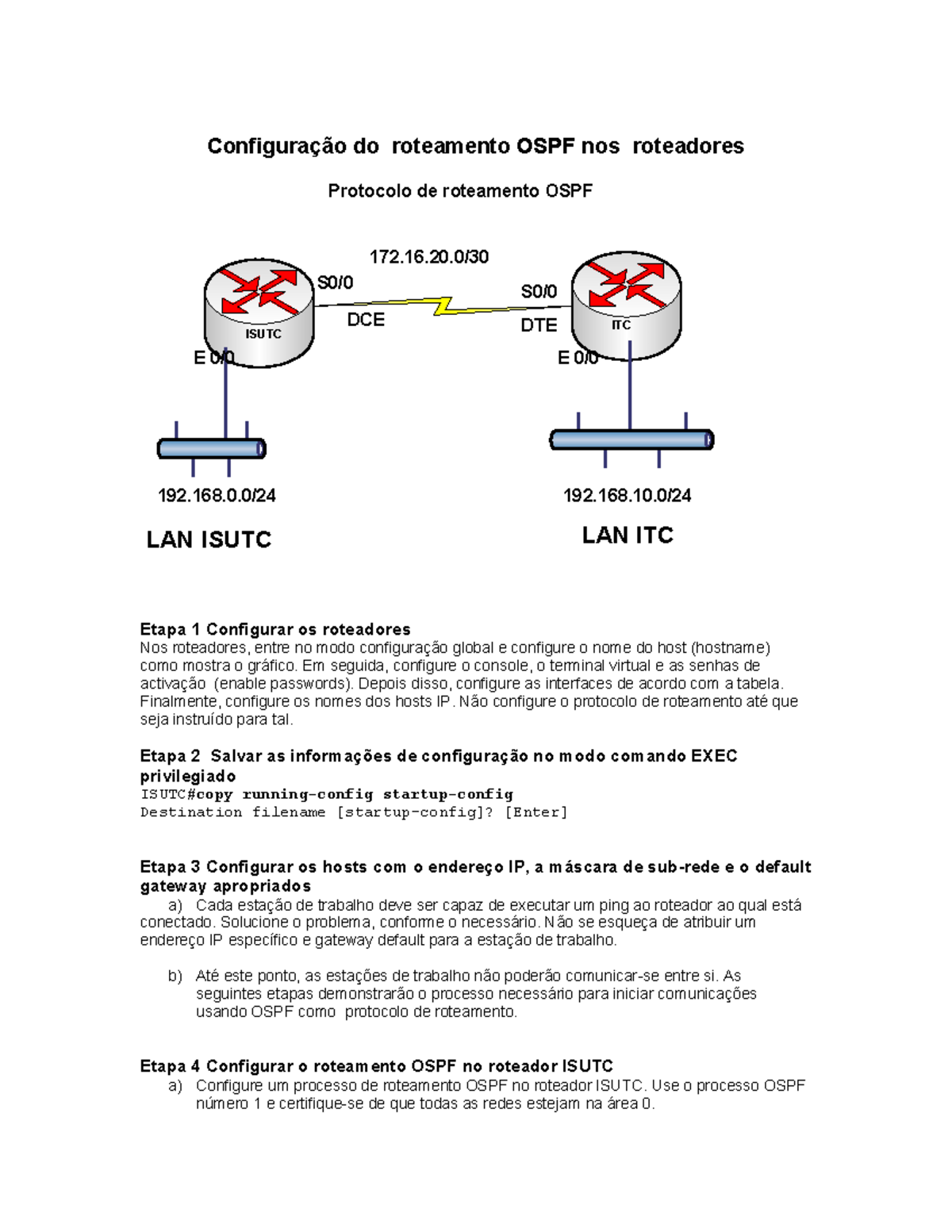 Redes IP-Configuracao de Router OSPF 2021 - Configuração do roteamento ...