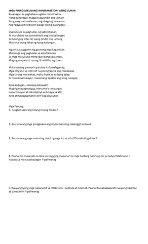 Arranged Mapeh 8 Pretest 2021 2022 - Misamis Oriental General ...