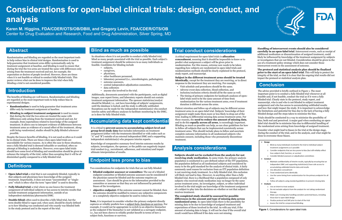 508 - FDA Science Poster 2023-openlabel - Considerations for open-label ...