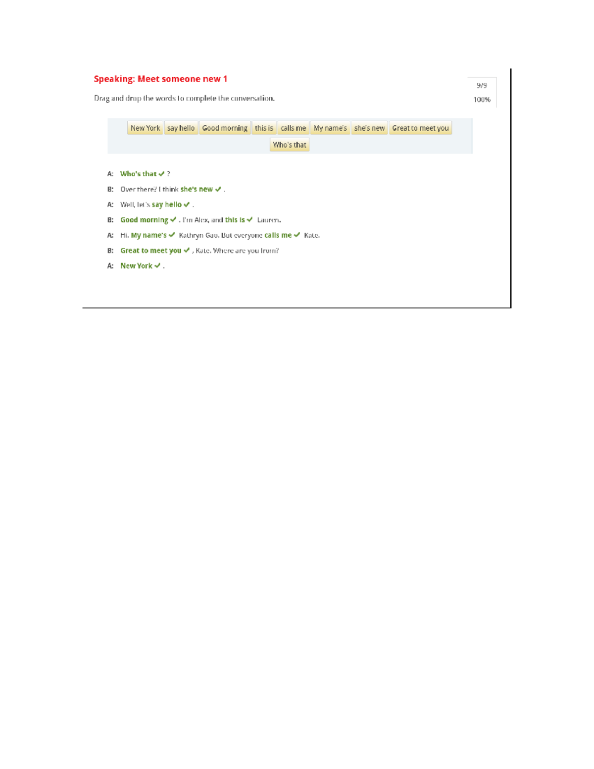 Unidad 1 Y 2 - EJERCICIOS PLATAFORMA 2 - They're Who's What are She's ...