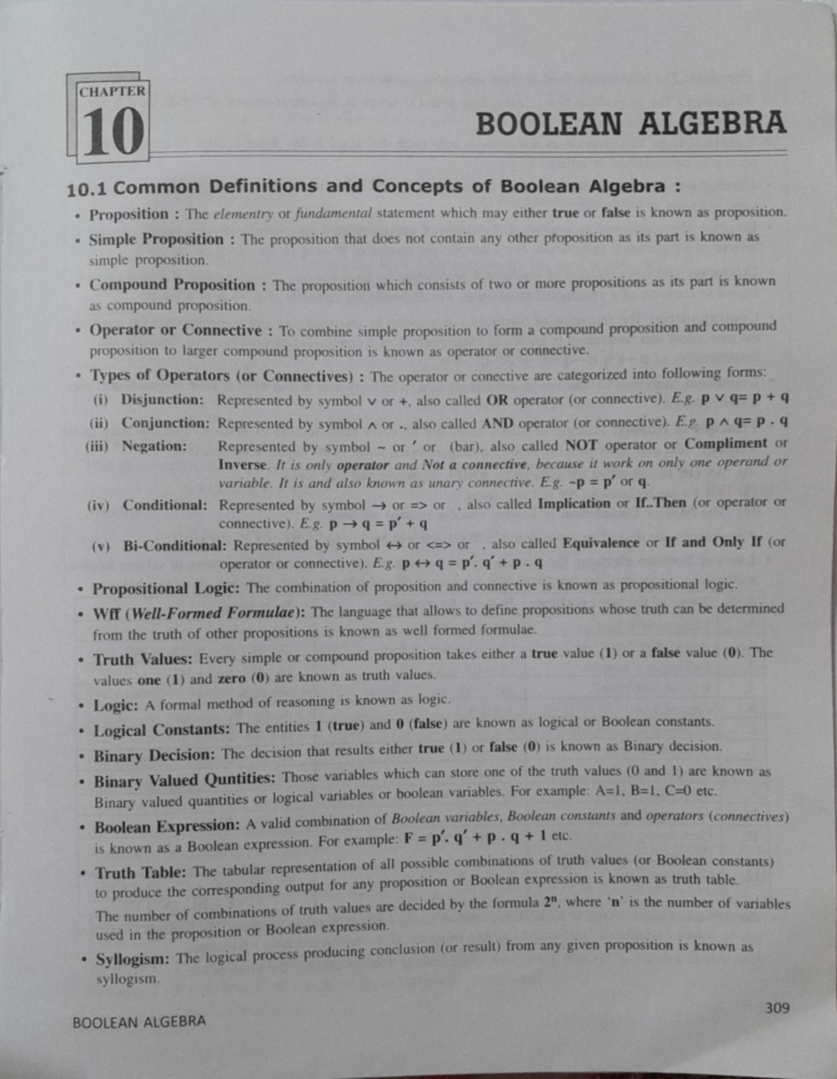 Boolean Algebra - tyh - Computer Science SL - Studocu